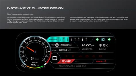 Instrument Cluster User Interface Design On Behance