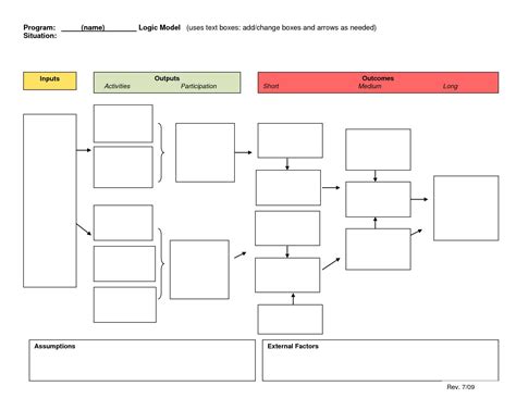 Logic Model Template Word