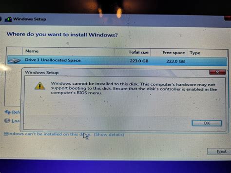 Help Installing Windows On A New SSD Please Getting The Following Error And My BIOS Doesn T