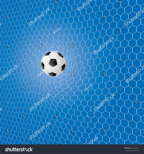 Soccer Ball Net Vector Illustration Stock Vector Royalty Free 442148323 Shutterstock