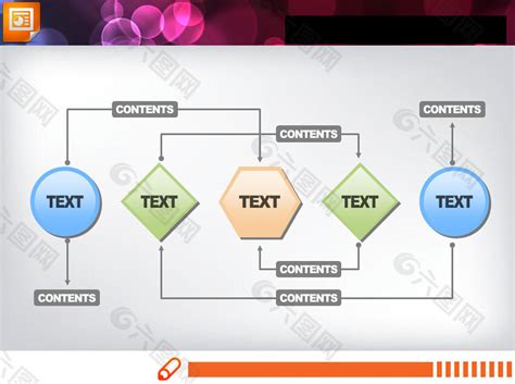 简洁的幻灯片流程图模板ppt模板素材免费下载 图片编号 1924538 六图网