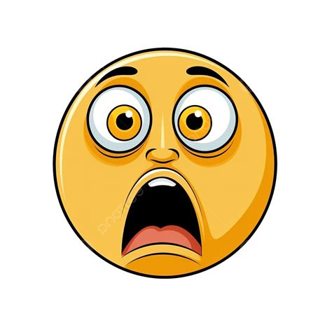وجه كرتوني تعبيري خائف الرموز التعبيرية نمط التصميم Png صورة للتحميل
