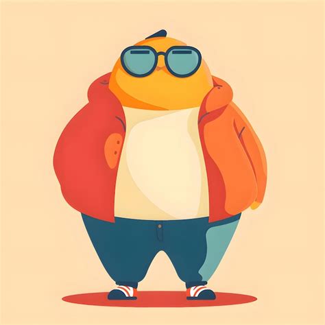 A Cartoon Of A Cartoon Character Wearing Sunglasses And A Jacket Premium Ai Generated Vector