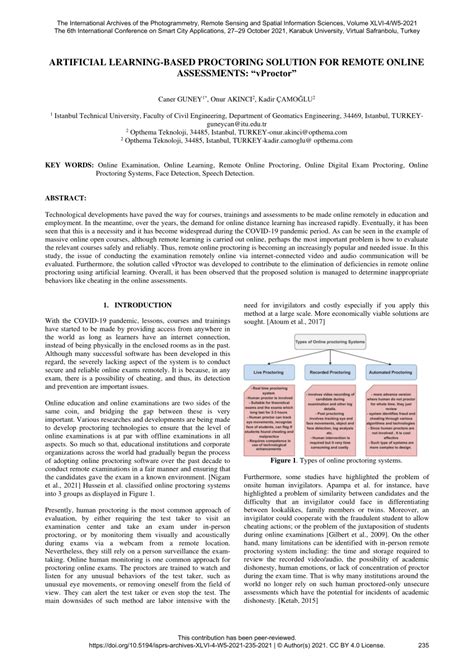 Pdf Artificial Learning Based Proctoring Solution For Remote Online Assessments “vproctor”