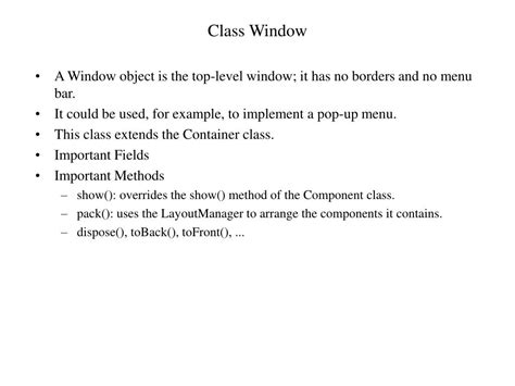 Ppt Abstract Window Toolkit Awt Powerpoint Presentation Free