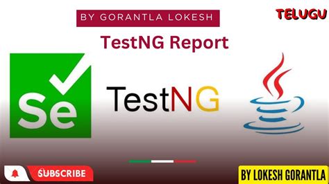 Part 4 How To Generate Testng Report Java Selenium Telugu Youtube