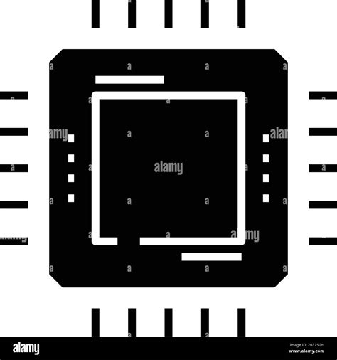 Processor Black Icon Concept Illustration Vector Flat Symbol Glyph Sign Stock Vector Image