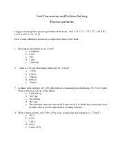 Unit Conversions And Problem Solving Pdf Unit Conversions And Problem Solving Practice