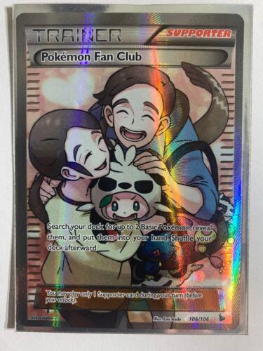 Pokémon Tcg Pokemon Fan Club Flashfire 106 Holo Full Art Ebay