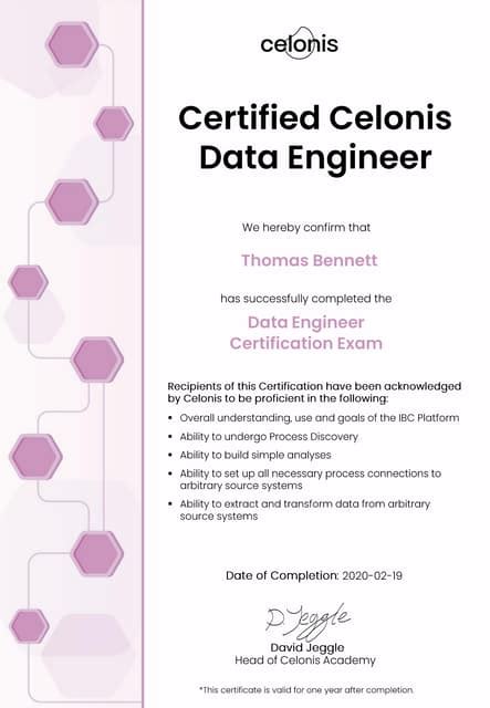Celonis Data Engineer Certification Pdf