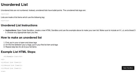 Unorderedlistrevised Codesandbox