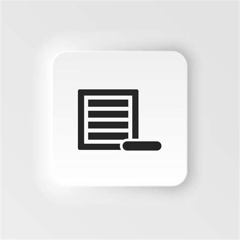 Box Product Remove Neumorphic Style Vector Icon Simple Element