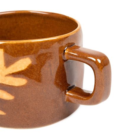 Mug Homla Mindy Brownorange Leaf 300 Ml