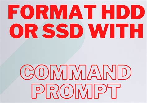 Format Hard Drive From Windows Command Prompt CMD ATLA Solutions