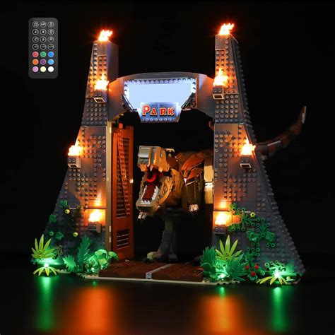 Buy GEAMENT LED Light Kit Remote Control Compatible With LEGO Jurassic Park T Rex Rampage
