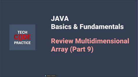 2024 Class Batch A Java For Beginners Review Multidimensional Array Part 9 Youtube