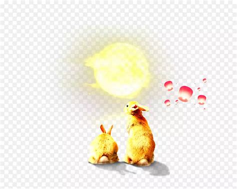中秋节月兔赏月元素png图片素材下载图片编号7519413 Png素材网