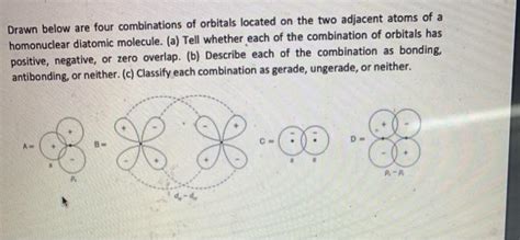 Solved Drawn Below Are Four Combinations Of Orbitals Located