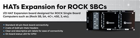 Gpio I O Hat Expansion Board For Rock Sbcs From Sb Components On Tindie
