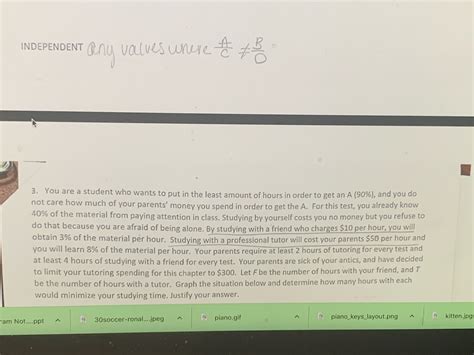 Solved Independent Any Values Where Ca Db 3 You Are A