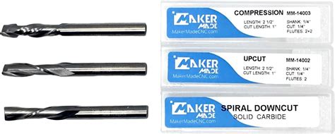 Maker Made CNC Pack Up Cut Down Cut And Compression Router Bits Amazon Com