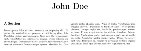 Sectioning Problems While Splitting In Two Columns With Big Title