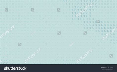 Unsaturated Light Bluish Cyan Background Binary Stock Vector Royalty