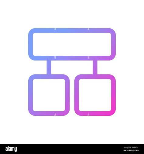 block diagram pixel perfect gradient linear ui icon stock vector image