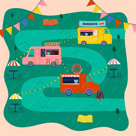 손으로 그린 음식 축제 그림 무료 벡터