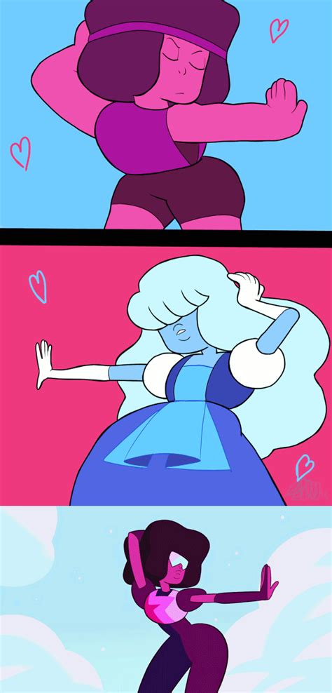 Two Cartoon Characters One In Blue And The Other In Pink