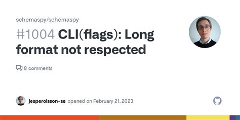 Cliflags Long Format Not Respected · Issue 1004 · Schemaspyschemaspy · Github