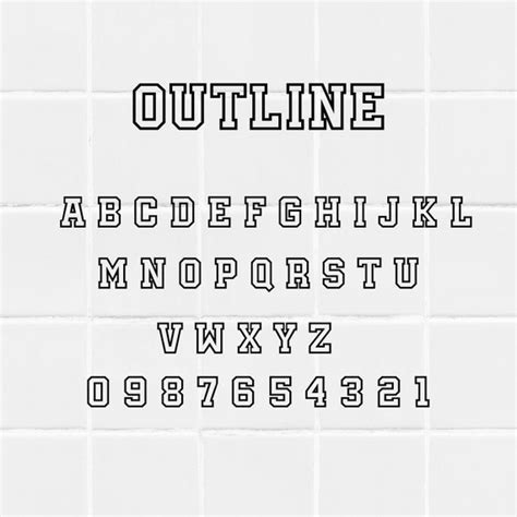 Outline Font Hollow Font Outline Font Handwriting Varsity Font Etsy Hong Kong