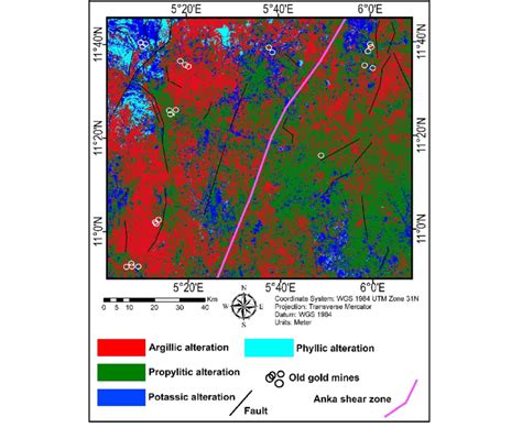 Interpretive Map Of Alteration Zones Based On Classified Band Ratio Download Scientific Diagram