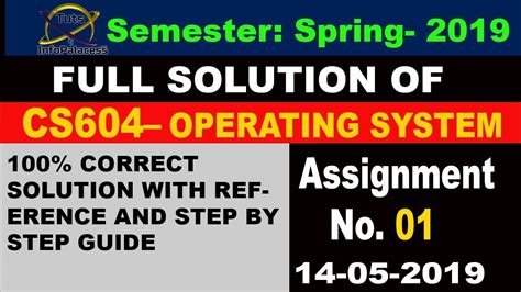 Cs604 Assignment No 1 Spring 2019 100 Correct Solutoin With Reference And Step By Step Guide