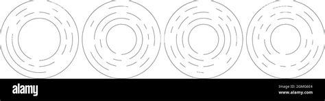 Circular Concentric Segmented Circles Rings Abstract Geometric