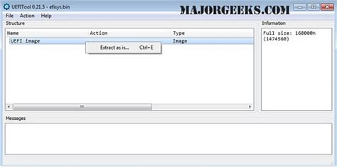 Extract Information Within A Bios File With Uefitool Majorgeeks
