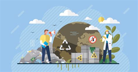 생태 문제 지구는 쓰레기로 가득 차 있습니다 지구를 구하세요 지구의 날 공장에서 배출되는 배출 쓰레기 매립지에 대한 스톡 벡터 아트 및 기타 이미지 Istock