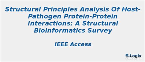 Analysis Of Host Pathogen Protein Protein Interactions S Logix