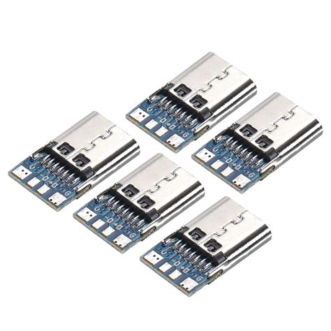 5 Pcs Usb 31 Type C Connector 24 Pins Female Plug Socket Connector
