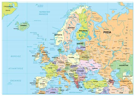 Πολιτικός χάρτης Ευρώπης K 707 Χάρτες τοίχου