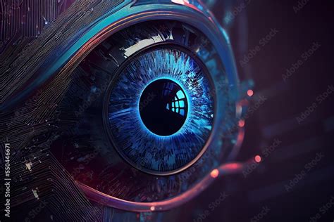 Security Access Technologythe Scanner Decodes The Retinal Data Digital Retinal Recognition