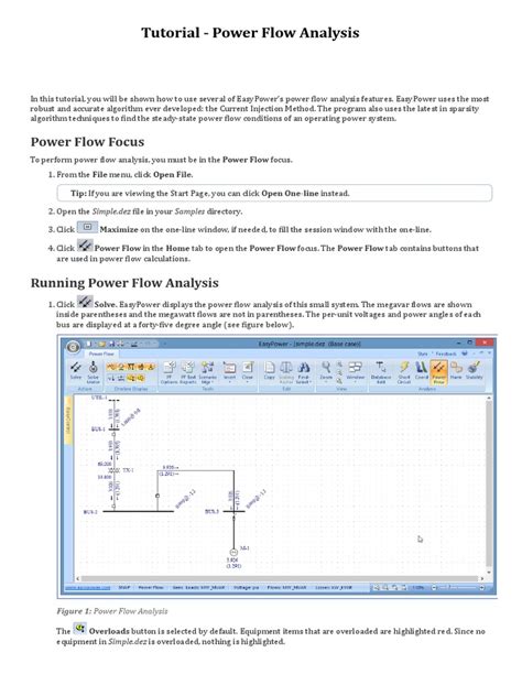 Tutorial Power Flow Analysis Pdf Electric Power Electrical