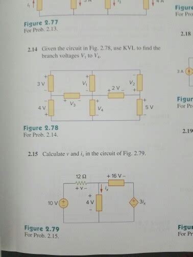 Solved Given The Circuit In Fig 2 78 Use KVL To Find The Chegg Com
