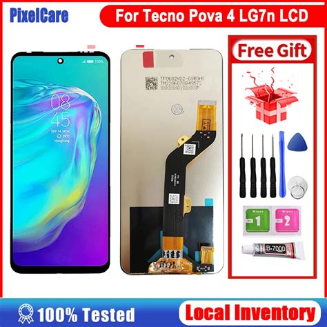 Original Lcd For Tecno Pova Lg N Lcd Display Touch Screen Digitizer Assembly Replacement