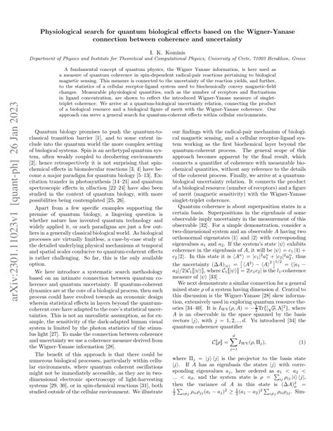 Pdf Physiological Search For Quantum Biological Effects Based On The