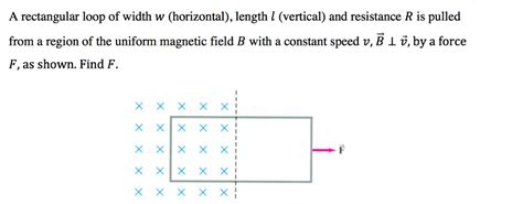 Solved A Rectangular Loop Of Width W Horizontal Length L Chegg