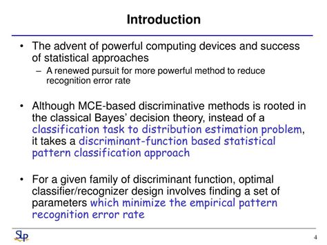Ppt Minimum Classification Error Mce Approach In Pattern