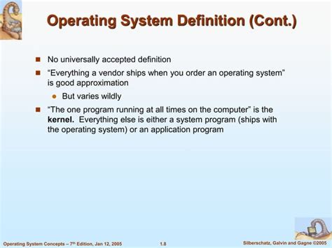 Operating Systems Galvin Ch1 Ppt Operating Systems Computer