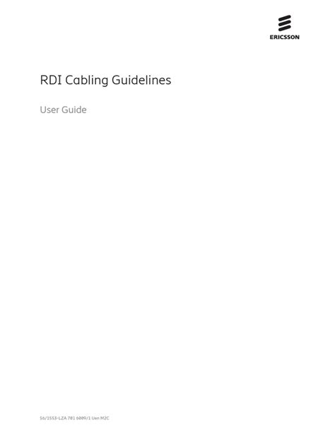 Rdi Cabling Guidelines Pdf Decibel Electrical Engineering