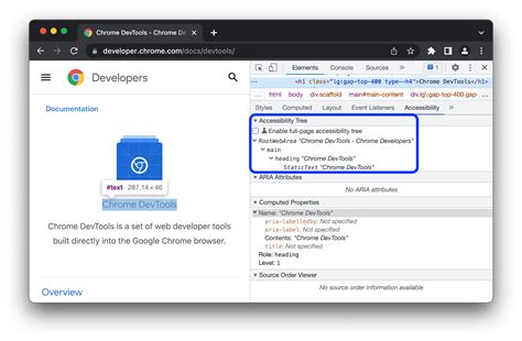 Accessibility Features Reference Chrome Devtools Chrome For Developers